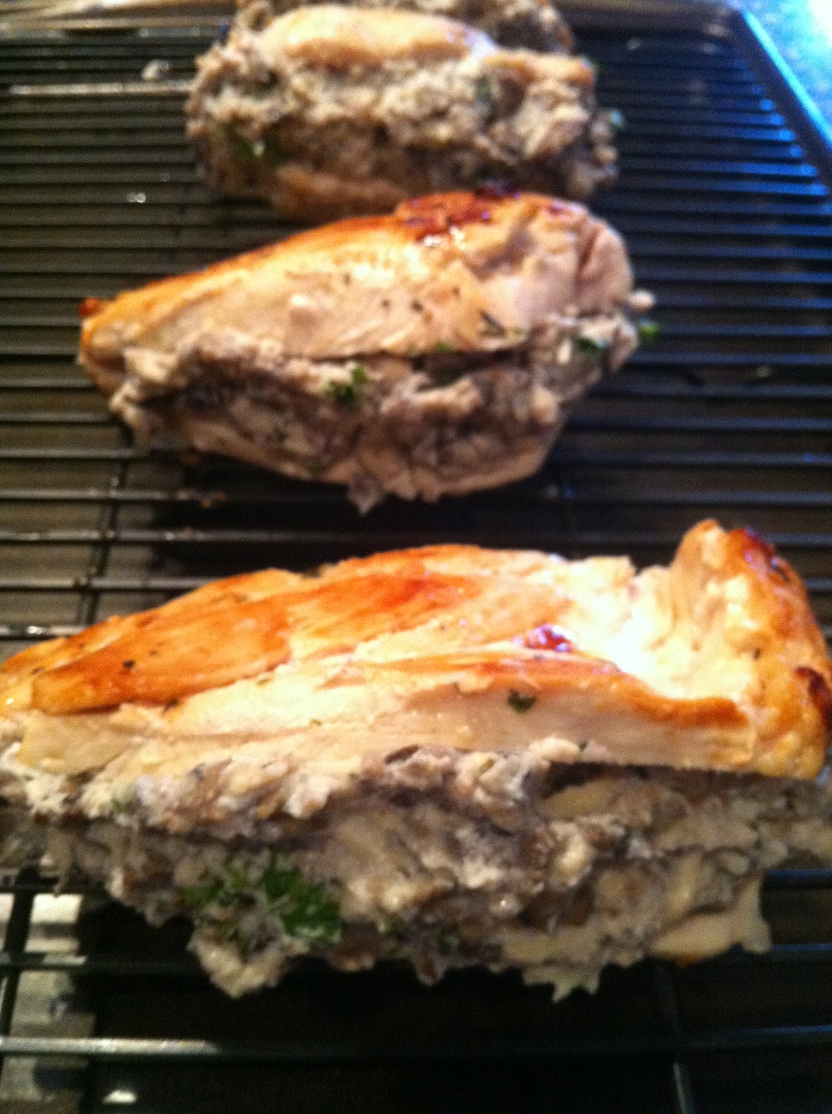 Bacon Wrapped Chicken Stuffed W/ Mushroom Ricotta - Peace Love and Low Carb